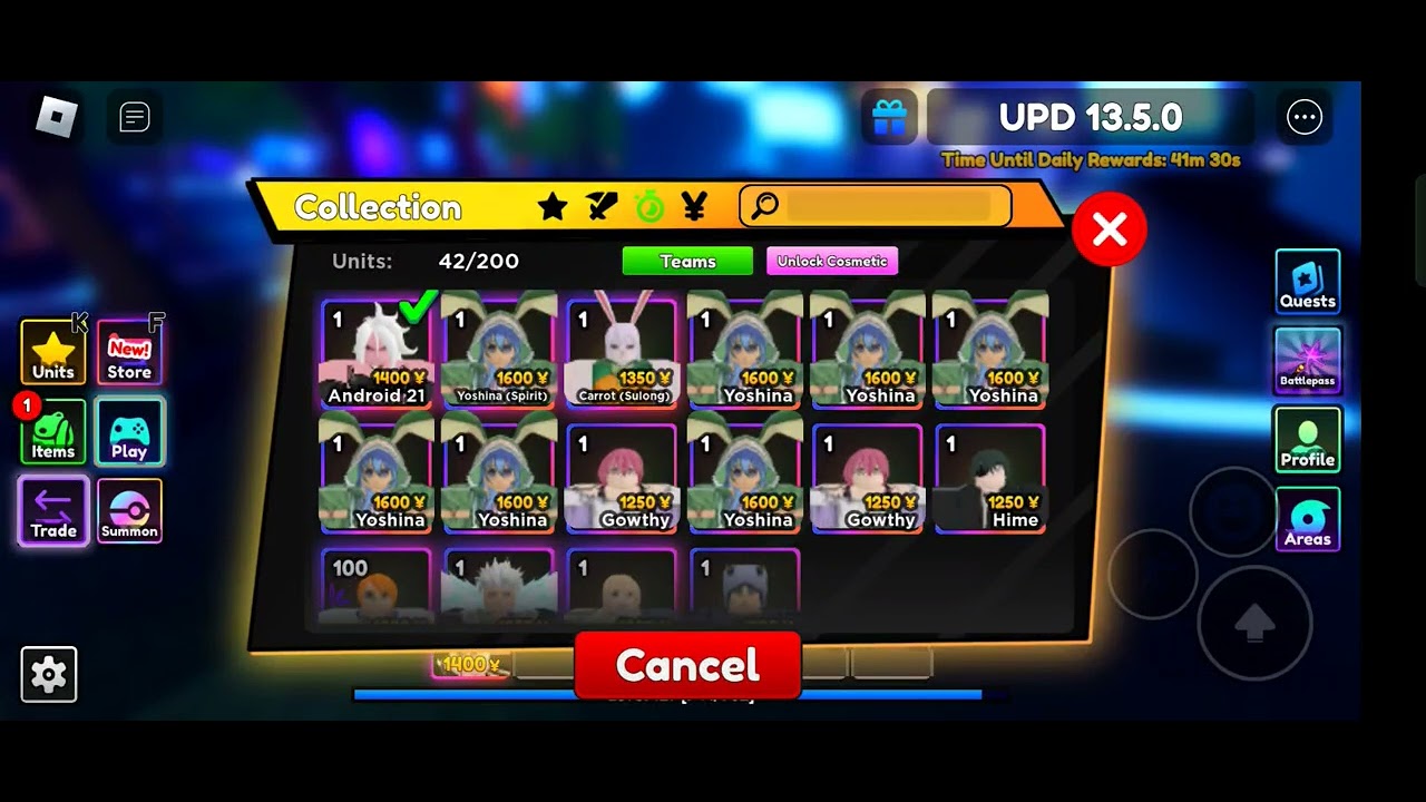 Trading my Shiny Android 21 for a W trade. (Anime Adventures) - YouTube