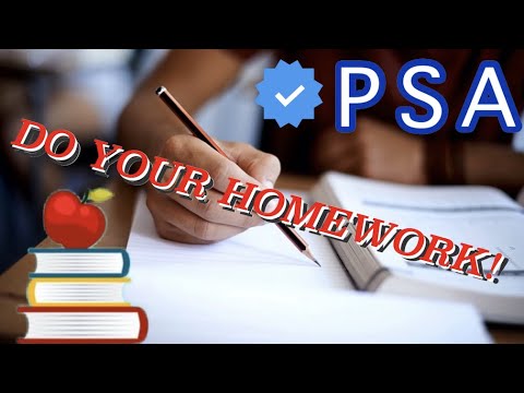 Do Your Homework! (PSA) - YouTube