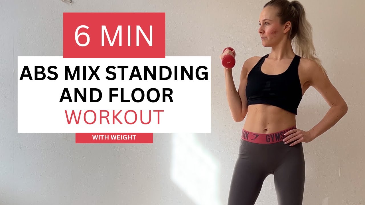 DAY 19 SPRING ABS CHALLENGE - 6 MIN ABS MIX STANDING AND FLOOR ...