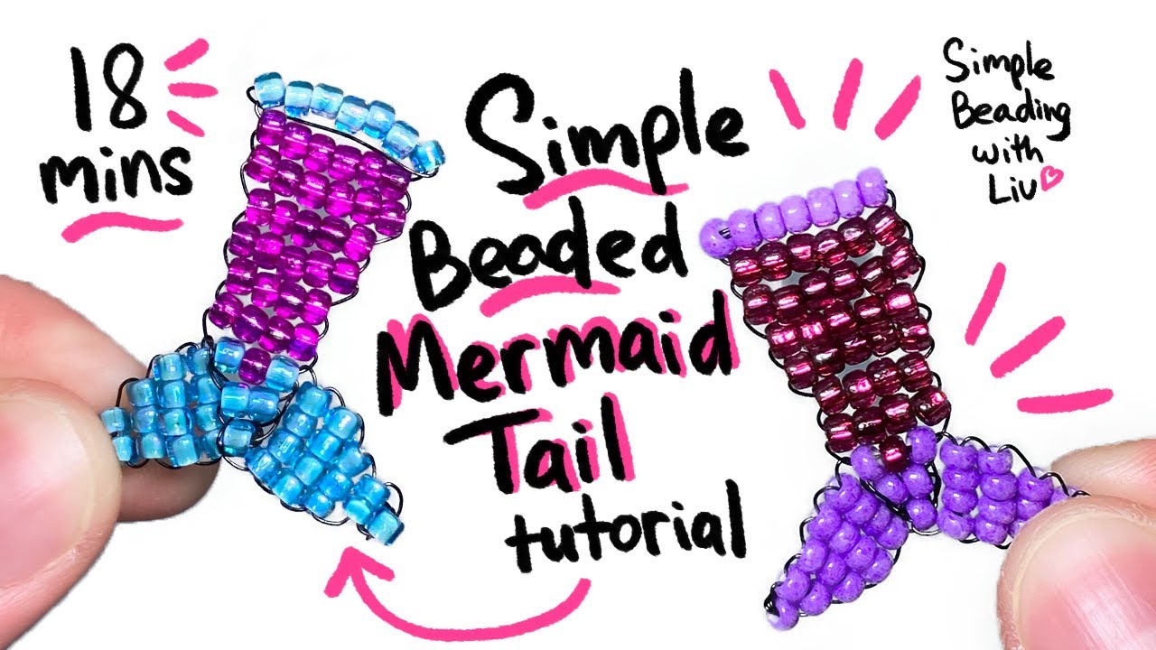 Simple Beaded Mermaid Tail Tutorial - YouTube