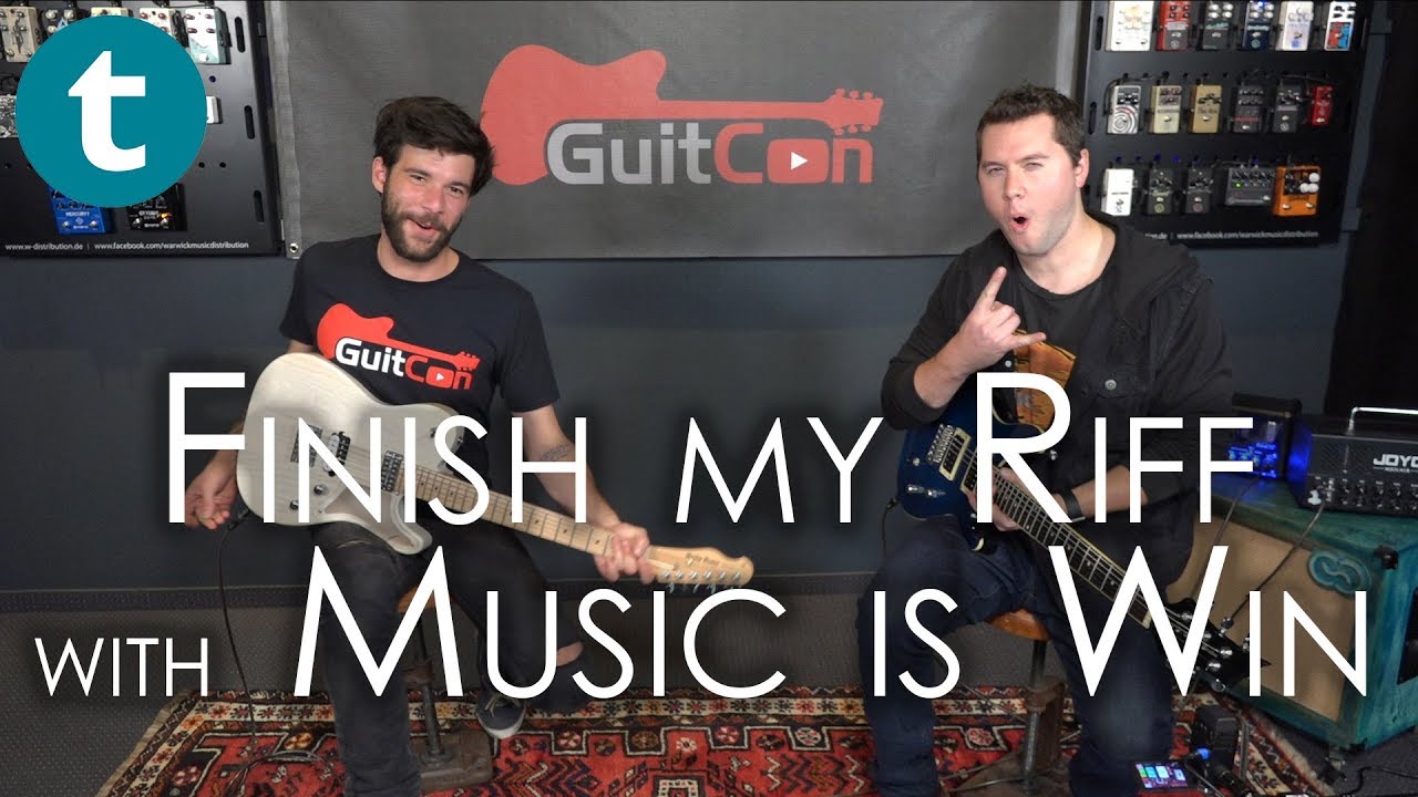 Finish my Riff | Music is Win's Tyler Larson and Guillaume | GuitCon ...