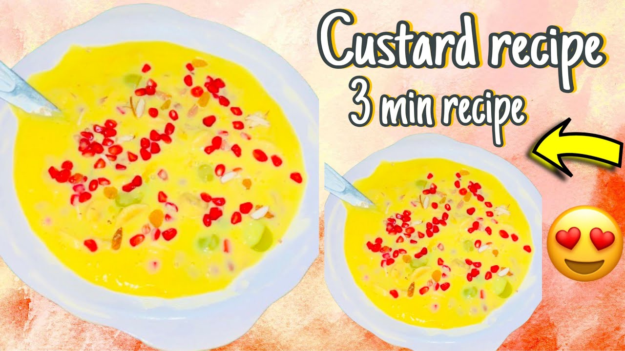 Mixed fruit custard recipe | Quick & easy custard dessert for party # ...