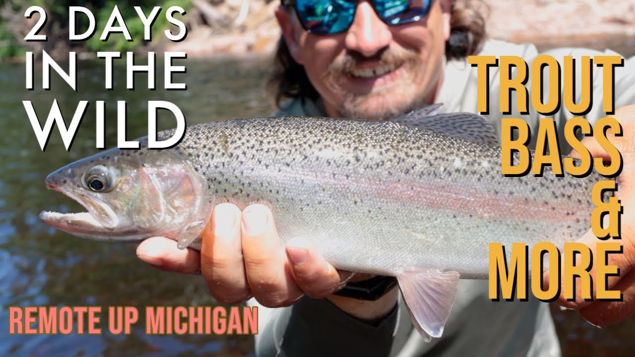 (Day 2) 2 DAYS Camping & Fishing Remote Michigan River - YouTube