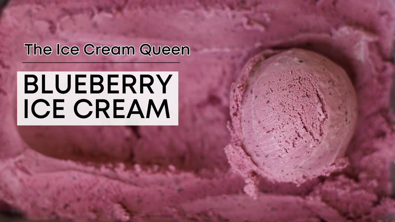 🫐THE BEST! BLUEBERRY ICE CREAM | With blueberries, milk, cream & sugar ...