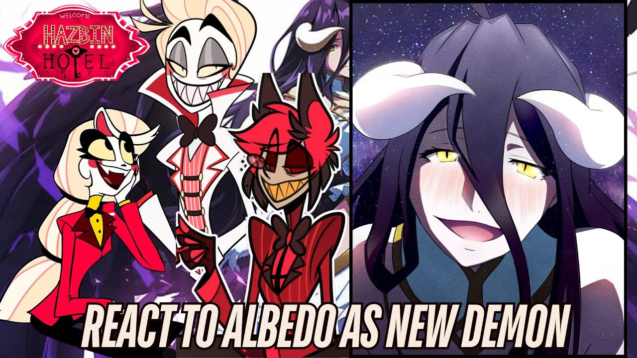 Hazbin Hotel Angels react to Albedo | Ainz | overlord | Lucifer | Gacha ...
