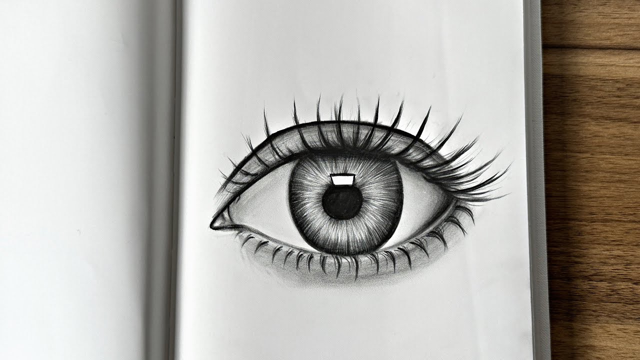 How to draw hyper realistic eyes step by step || Eye drawing tutorial ...