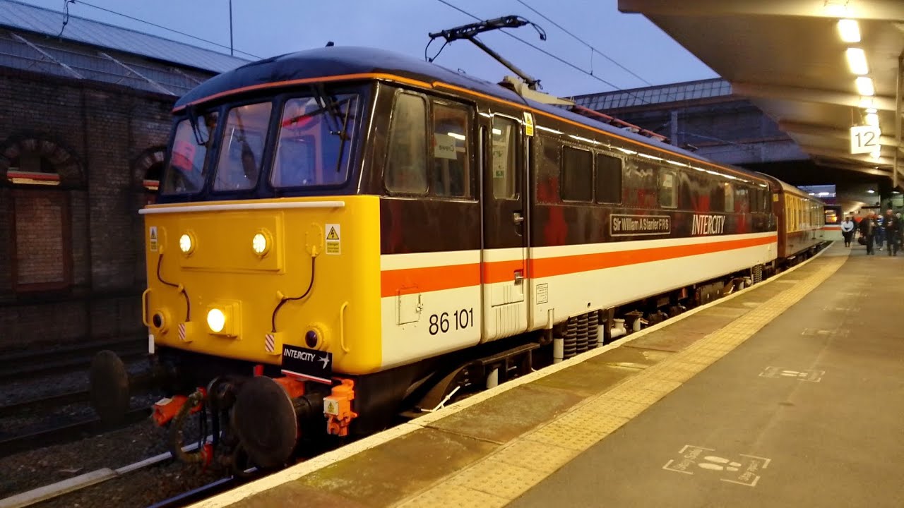 1Z29 LSL Intercity class 86101&Intercity class 87002 departing Crewe ...