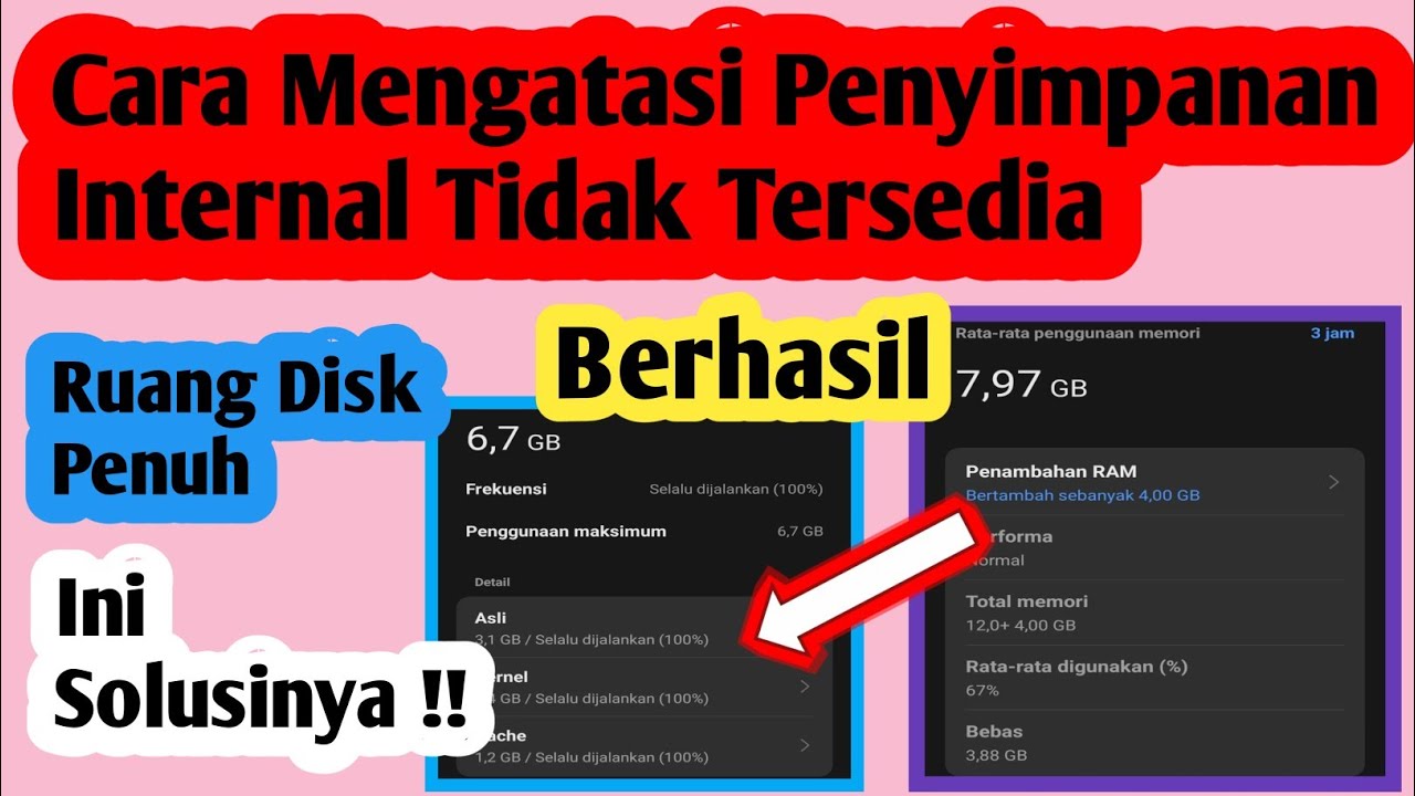Cara Mengatasi Penyimpanan Internal Tidak Tersedia | Cara Melepaskan ...