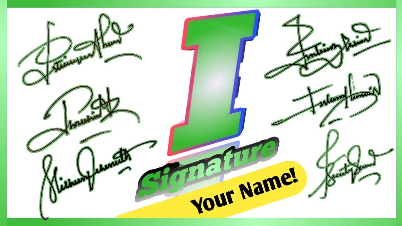 I Name signature style । I Alphabet signature style of your name। Sign ...