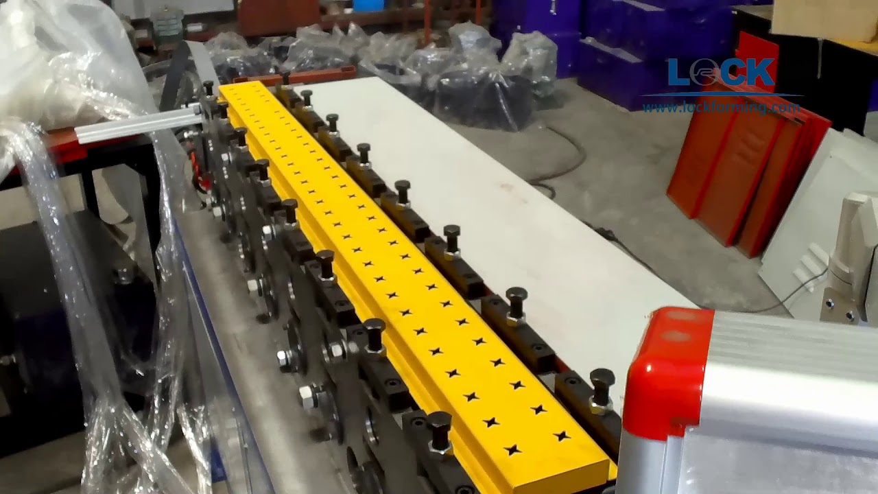 Angle iron forming for fire damper - YouTube