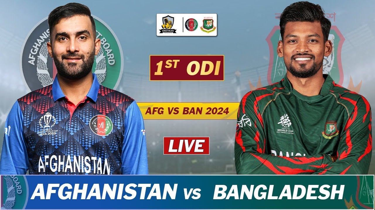 AFGHANISTAN vs BANGLADESH 1st ODI MATCH 2024 | AFG vs BAN LIVE SCORES ...