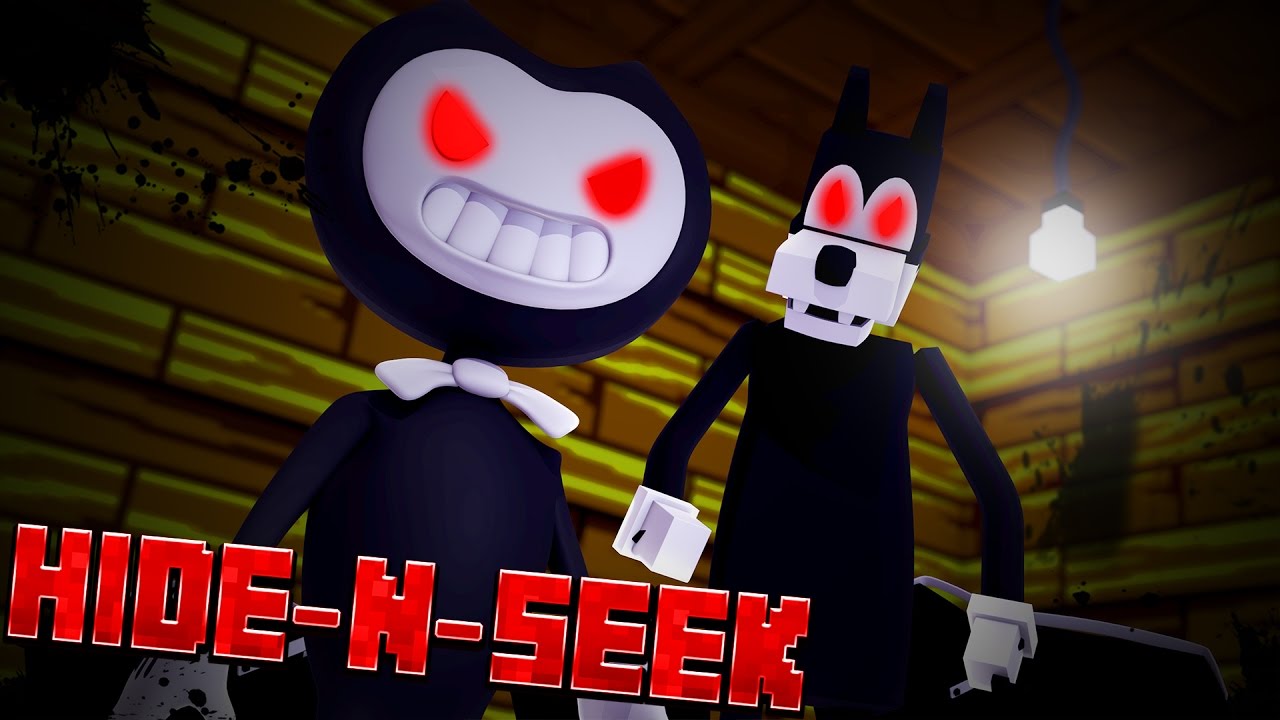 SCARY BENDY & BORIS?! Minecraft Bendy HIDE N SEEK - YouTube