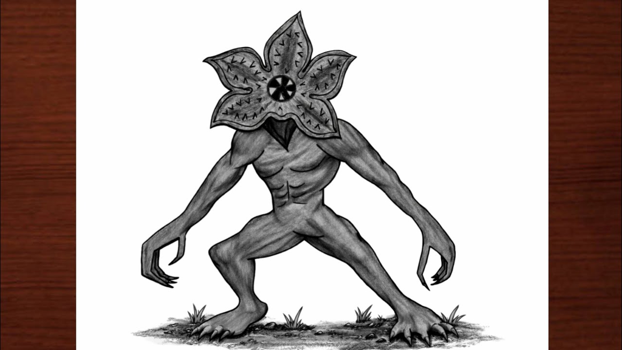 "How To Draw Demogorgon From Stranger Things Monster Drawing/Step By ...