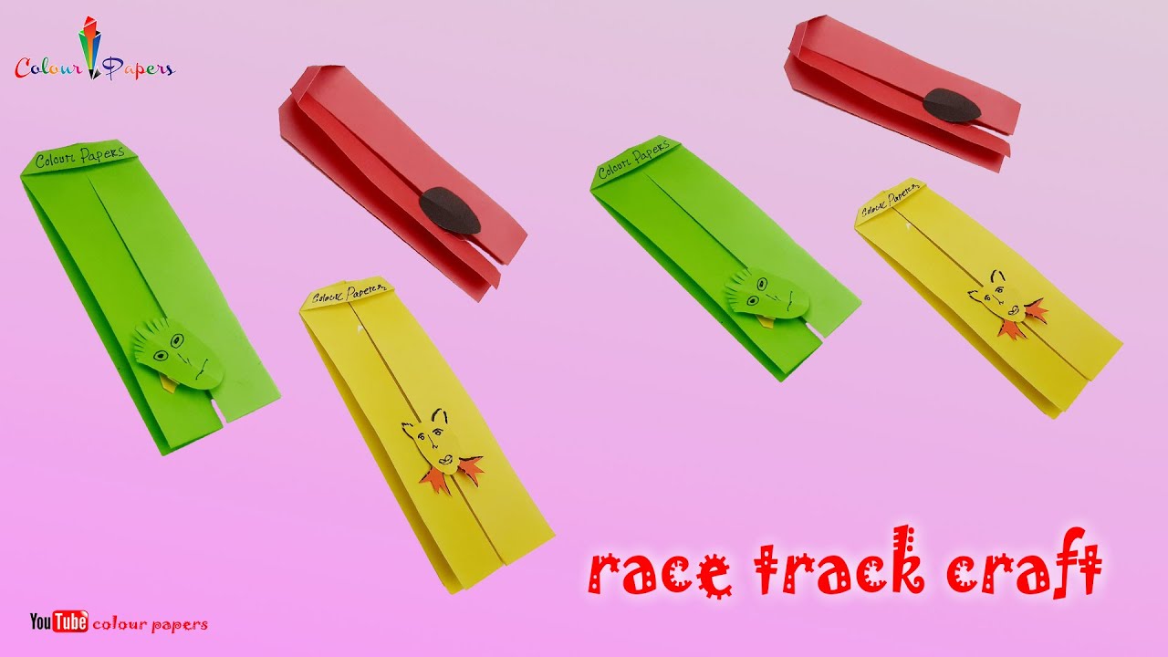 Make Games | race track from Paper craft Origami Animal Race Game ...