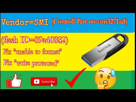 Fix "unable to format" usb flash drive (Vendor=SMI) (Controll Part no ...