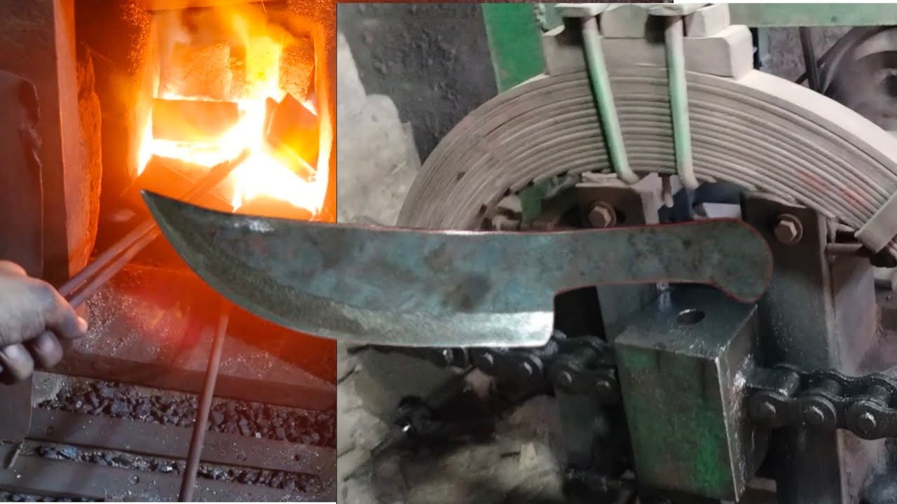 MAKING MEAT CLEAVER KNIFE - TOOL MANUFACTURE MUTTEN KNIFE HAMMER ...