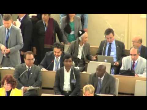Mehran Baluch and representative of United School Int'l, addressing UN ...