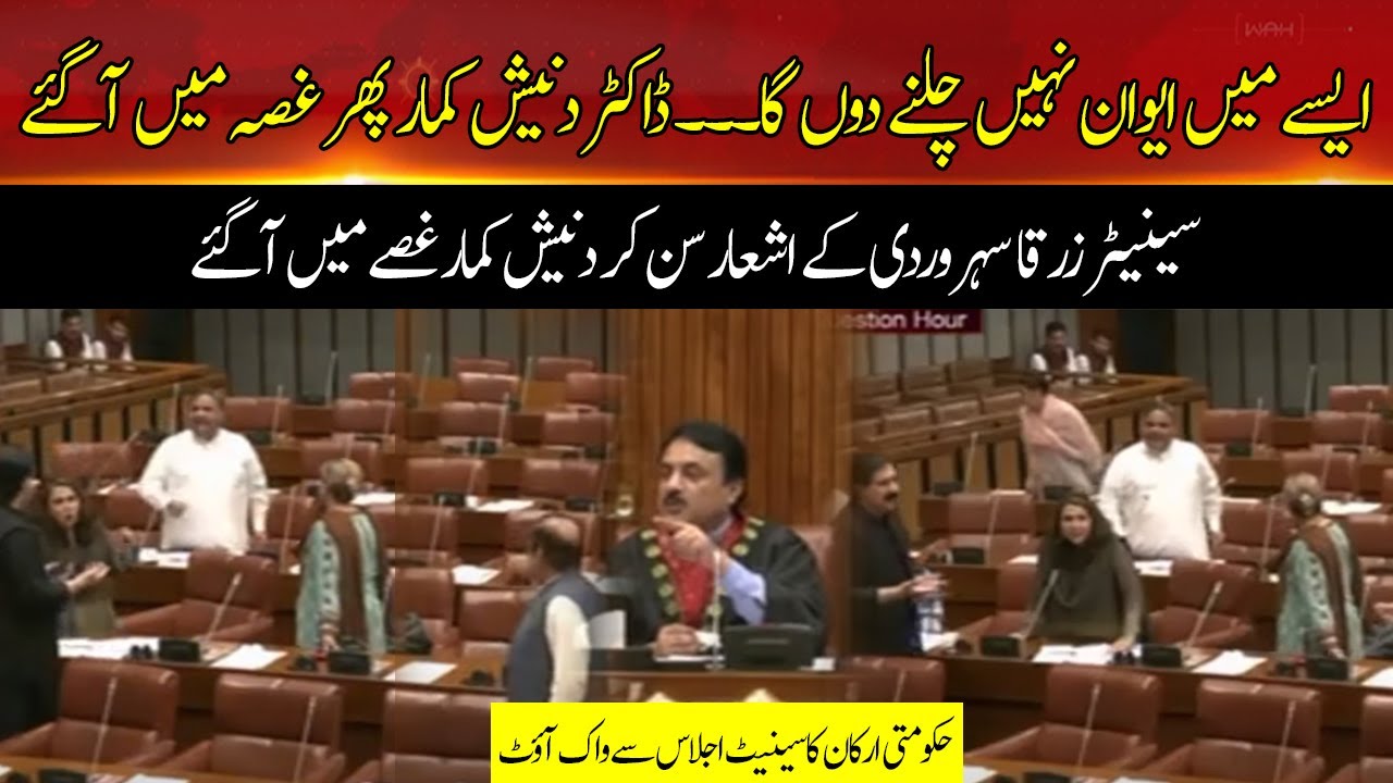 Big Fight In Senate , Government Walk Out | Hum News - YouTube