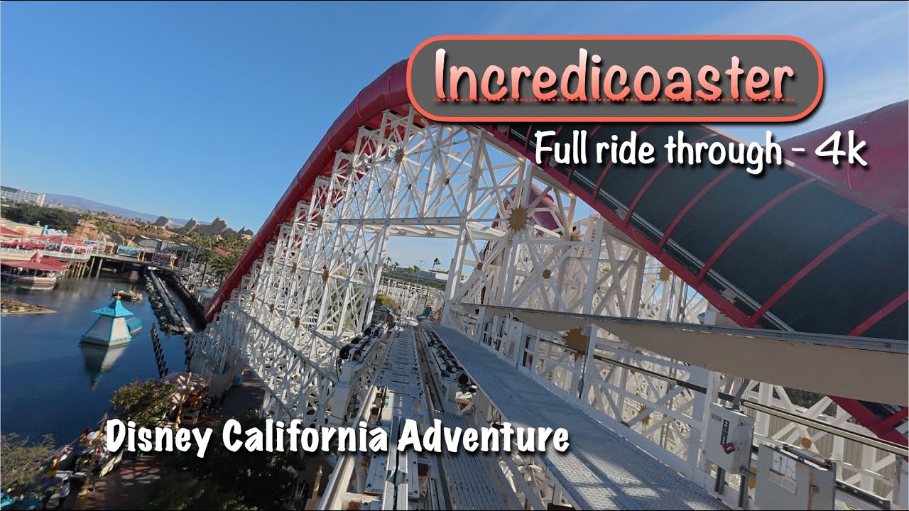Incredicoaster FULL RIDE THROUGH Front Row in 4k - Disney California ...