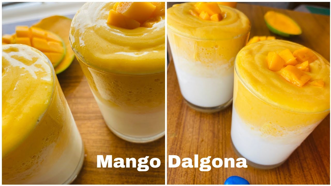 ম্যাংগো ডালগোনা মিল্ক শেক || Mango Dalgona Milk shake - YouTube