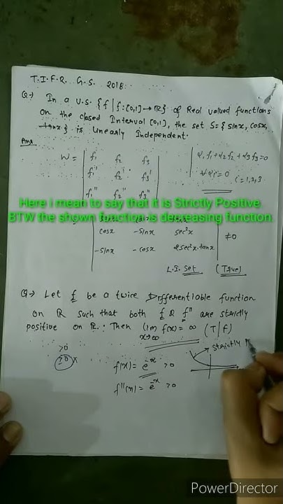 TIFR 2021/TIFR GS2018 QUESTION/TIFR MATHEMATICS LECTURES/TIFR MATHEMATICS/TIFR MATHS SOLUTION# ...