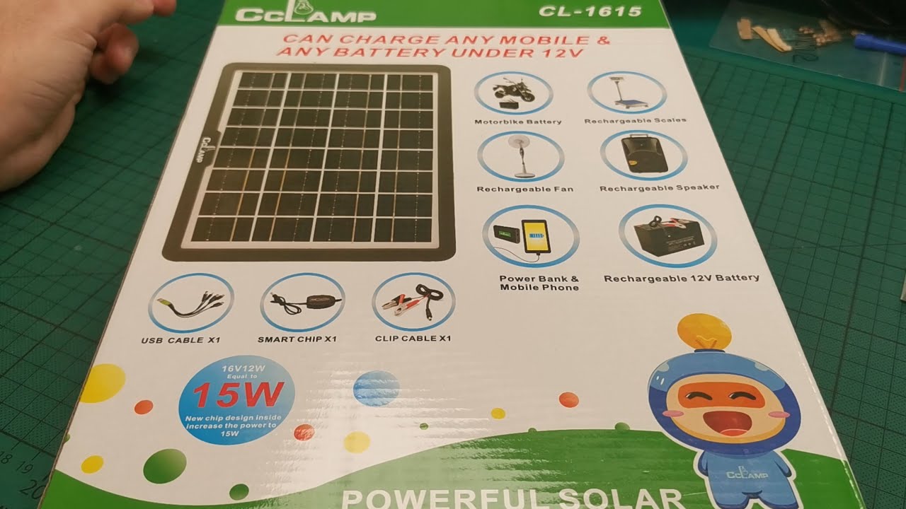 💡 CcLamp CL-1615 15W Portable Solar Panel - review and quick test - YouTube