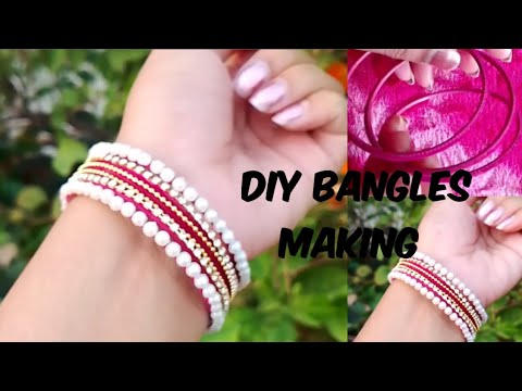 DIY bangles making//how to decorate old bangles//@craftandartbangla # ...