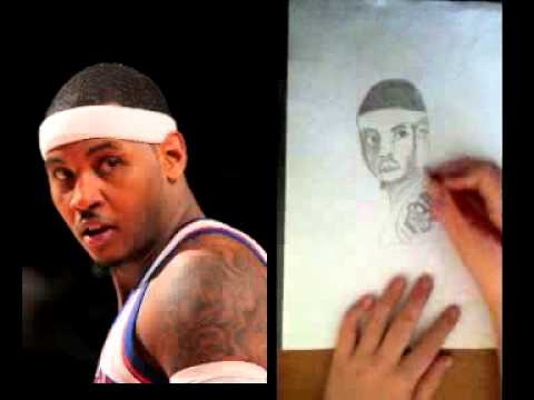 Drawing109- How to draw Carmelo Anthony - YouTube