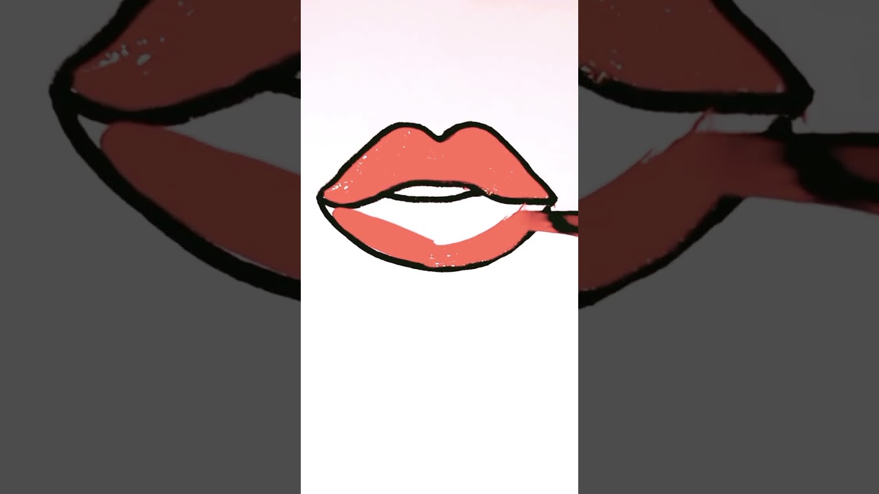 beautiful lips drawing with beautiful lipstick set - YouTube