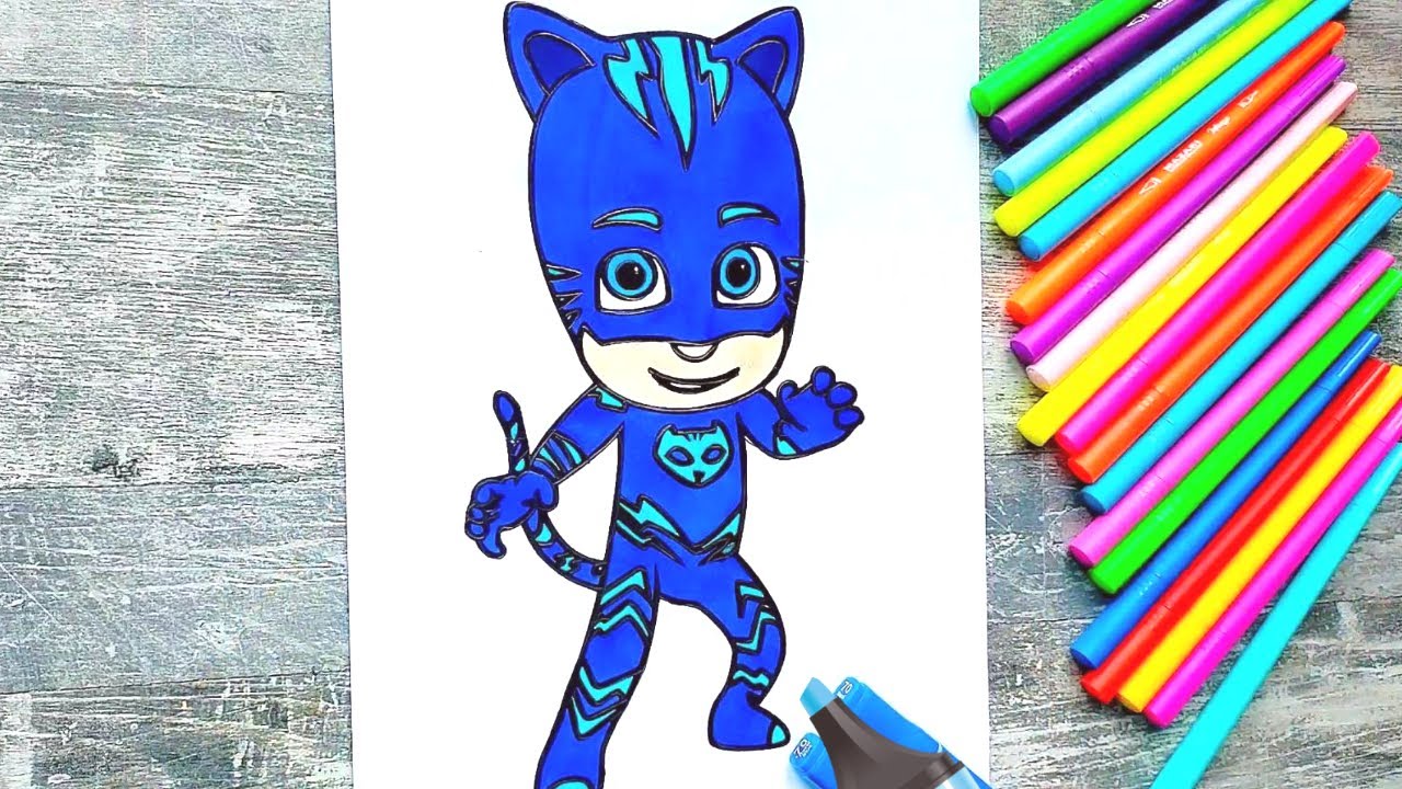 How to DRAW CATBOY from PJ MASKS/ Coloring Pages - YouTube
