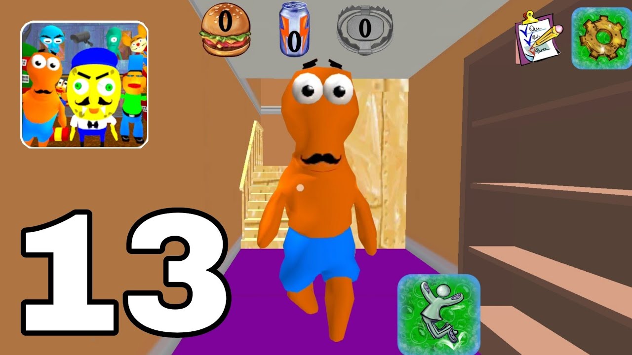Sponge Neighbor Escape 3D New Update Gameplay Level 13 - YouTube