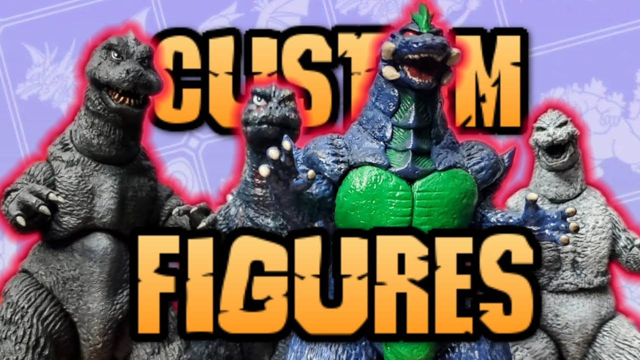 My Review of My Custom Godzilla Figures - YouTube