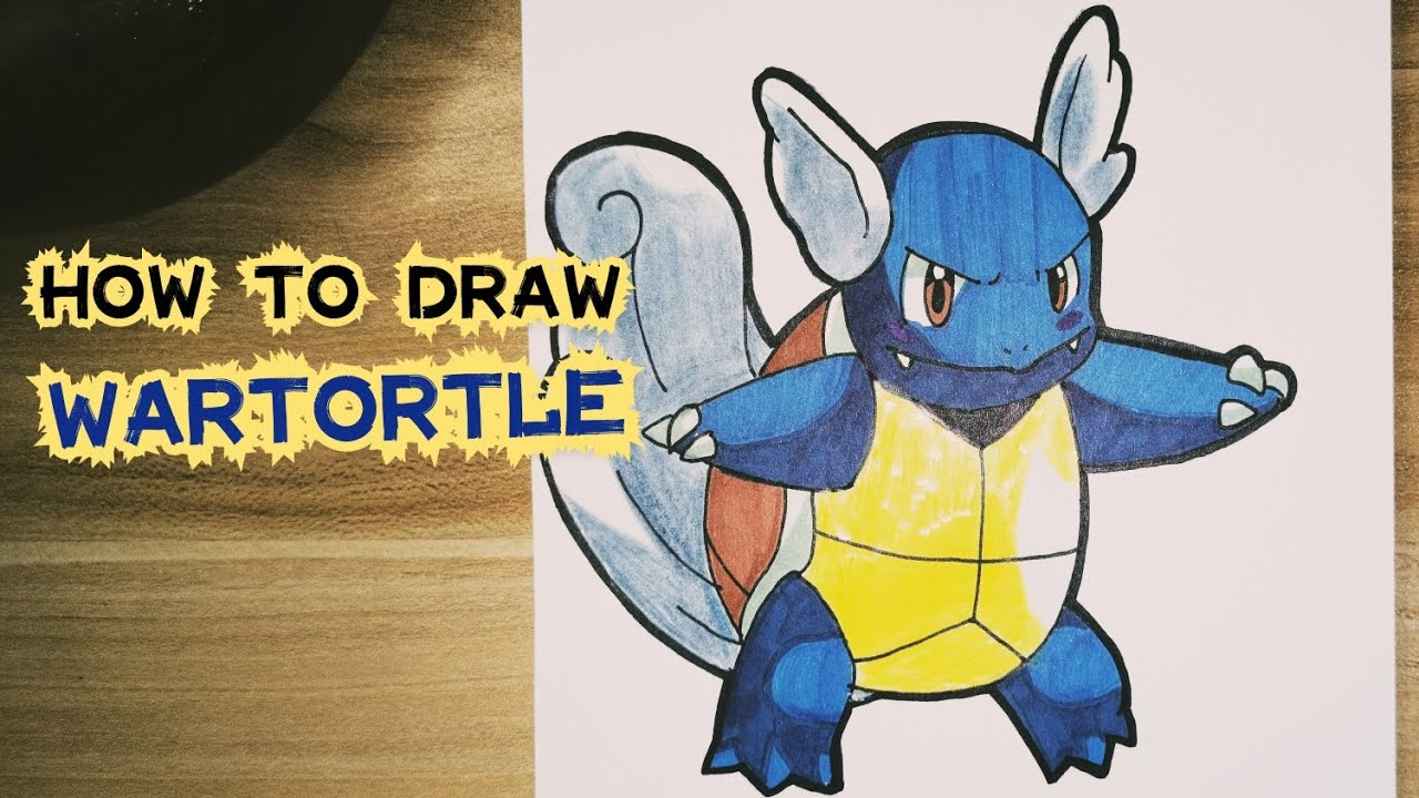 How To Draw WARTORTLE (Pokemon 0008) | Easy Drawing | #animedrawholic ...