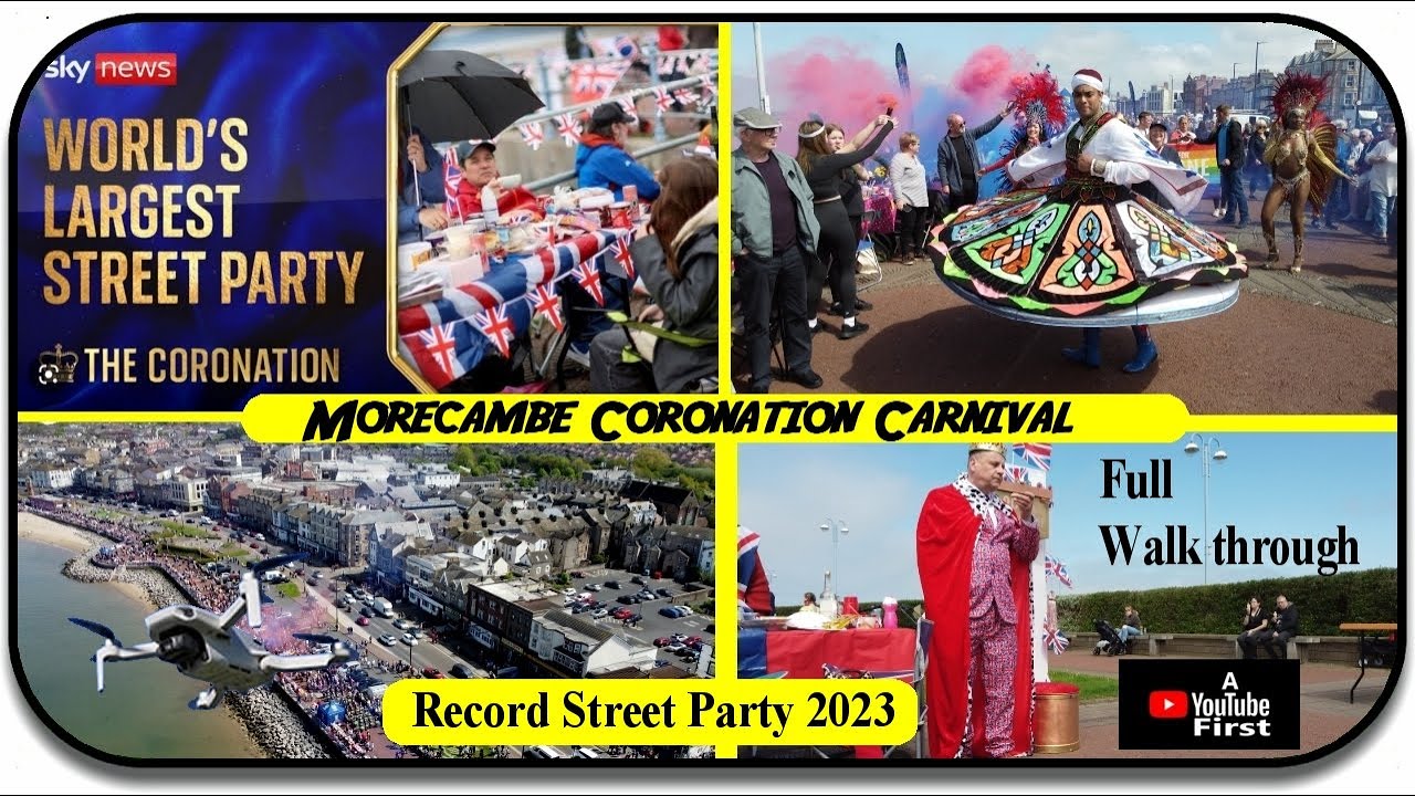 Coronation Carnival. Morecambe Bay. Complete walk through and Fly ...
