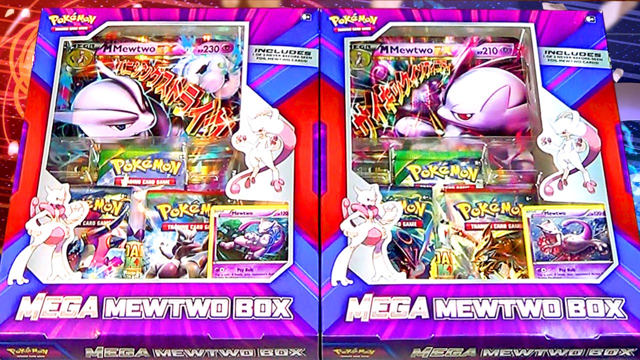 Ouverture des 2 Coffrets Pokémon Méga Mewtwo Box : MÉGA MEWTWO X / MÉGA ...