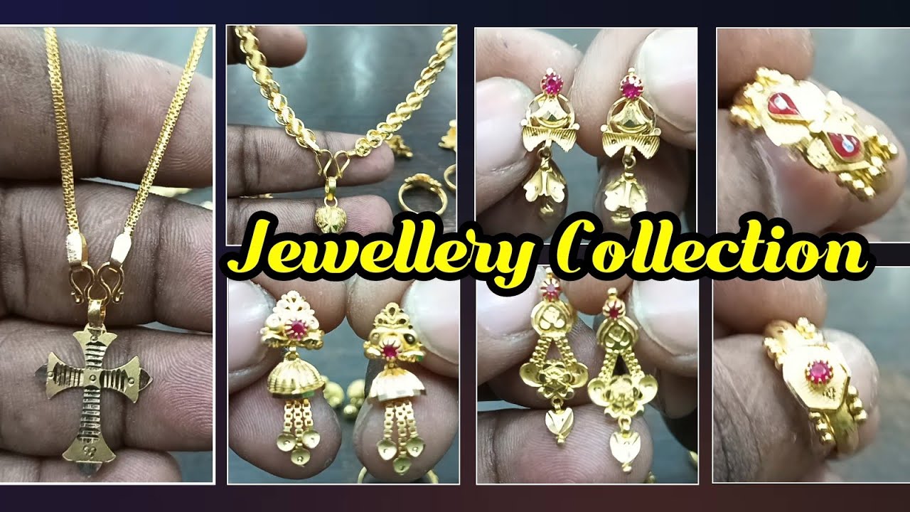 Gold Jewellery Collection With Price | Earrings,Chain,Rings | Handmade ...