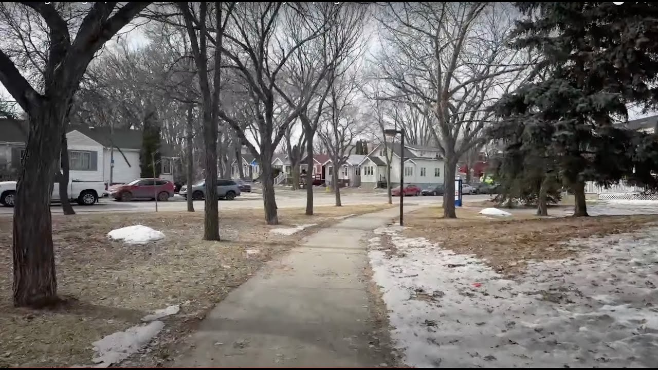 Walking in Regina, March 21, 2024: A chilly first day of spring - YouTube
