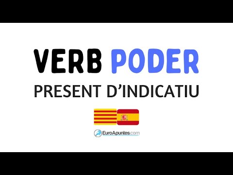 CONJUGACIÓ VERB PODER PRESENT D'INDICATIU EN CATALÀ - YouTube