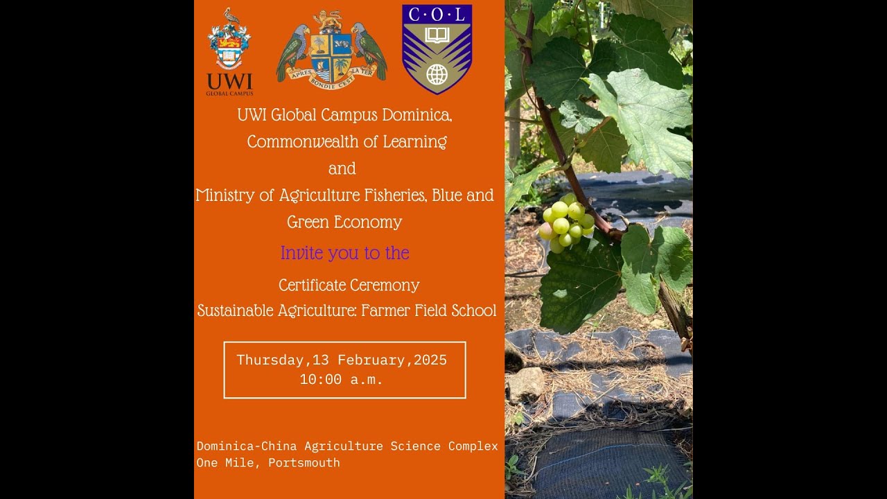 UWI Certificate Ceremony for Sustainable Agriculture: Farmer Field ...