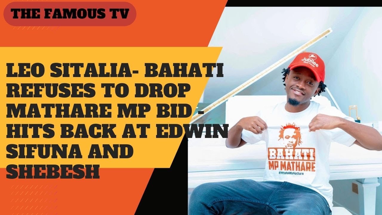 BAHATI REFUSES TO DROP MATHARE MP BID IN FAVOUR OF ANTHONY OLUOCH ...