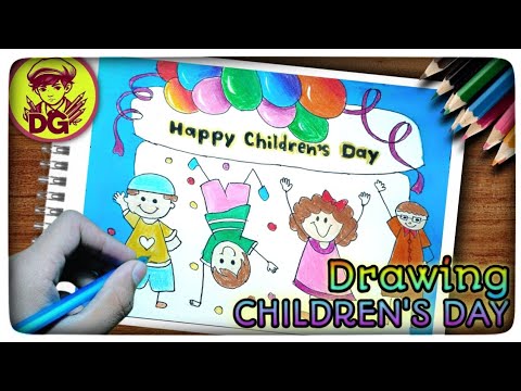 Children's Day Drawing Easy | Children's Day Drawing Competition ...