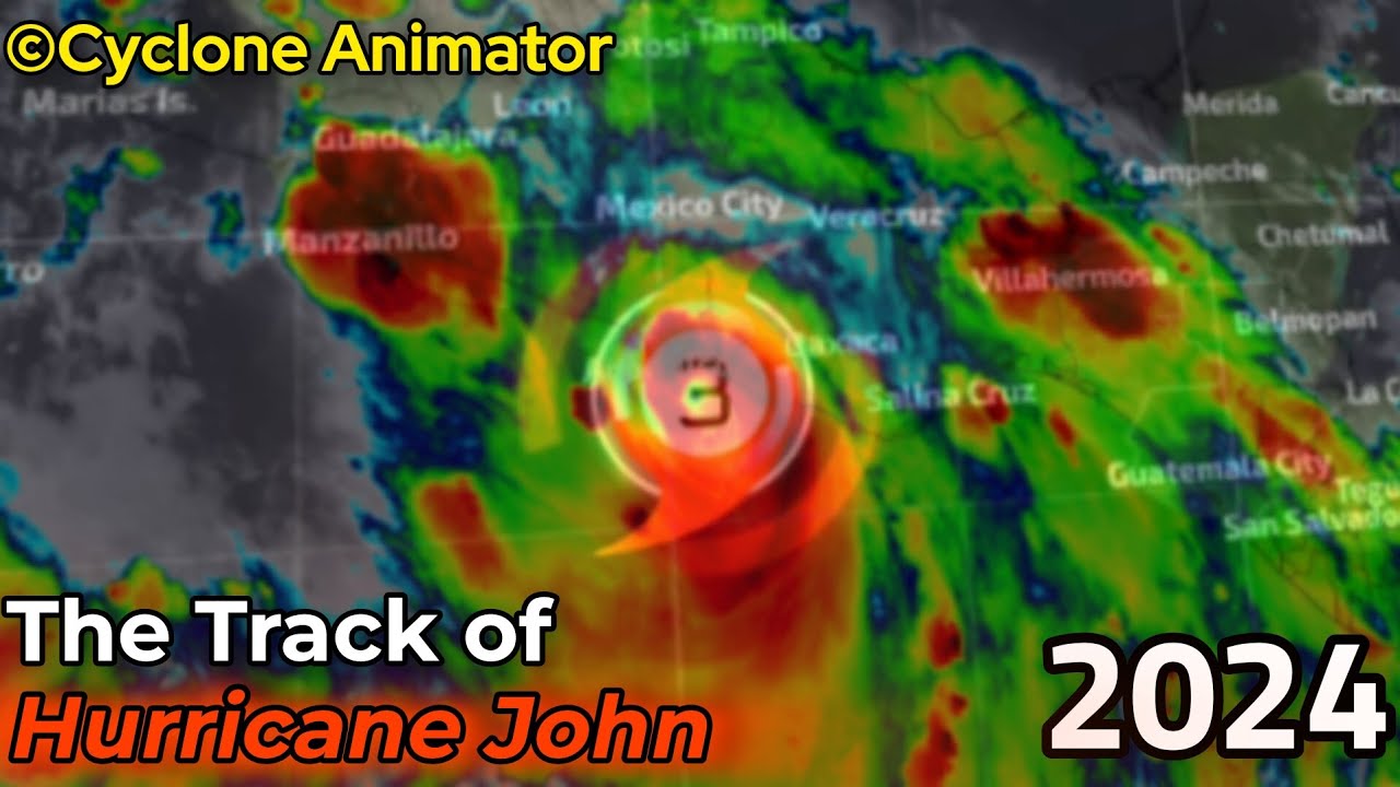 The track of Hurricane John (2024) - YouTube