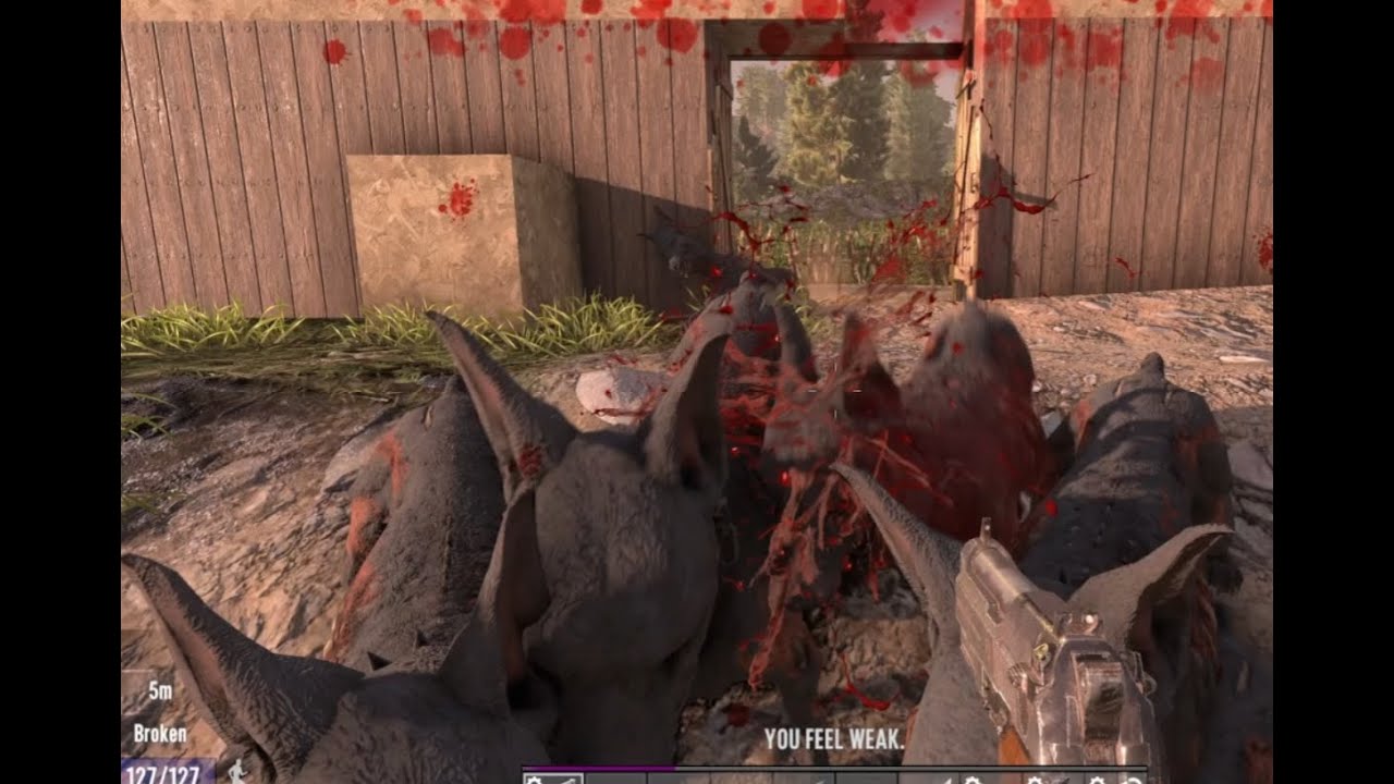 7 Days to Die- clearing Zombies for Trader Rekt (Dogs) - YouTube