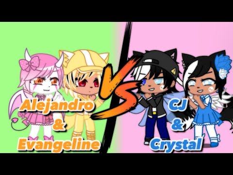 Crystal and CJ vs Evangeline and Alejandro// Gacha Club Series 