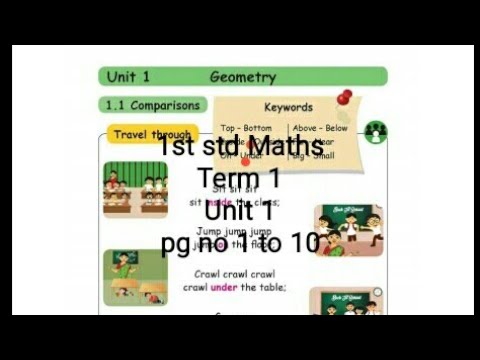 1st std Maths - Term 1 - Unit 1- Geometry - pg no 1 to 10 - YouTube