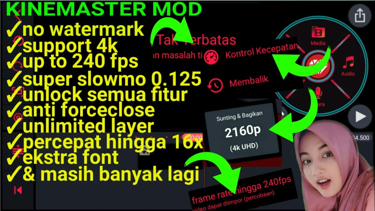 Kinemaster pro mod terbaru 2020 | RED V 4.13.7 4K NO WATERMARK - YouTube