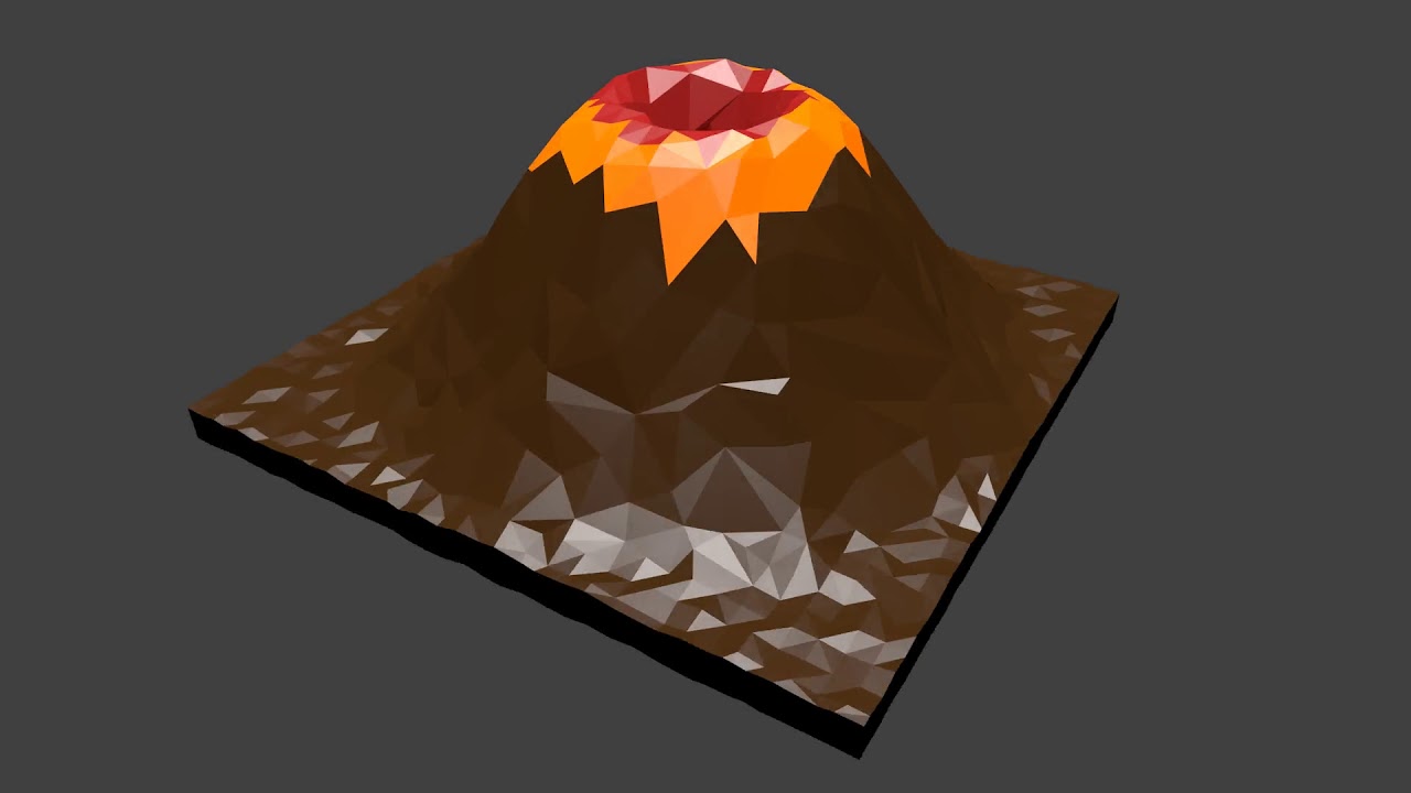 Low Poly Volcano - YouTube