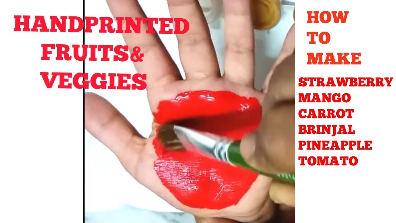 HANDPRINTED fruits and vegetables | summer crafts for kids - YouTube