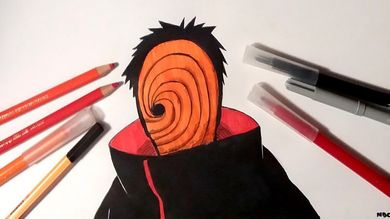 Speed Drawing Tobi ( Naruto Shippuden ) - YouTube