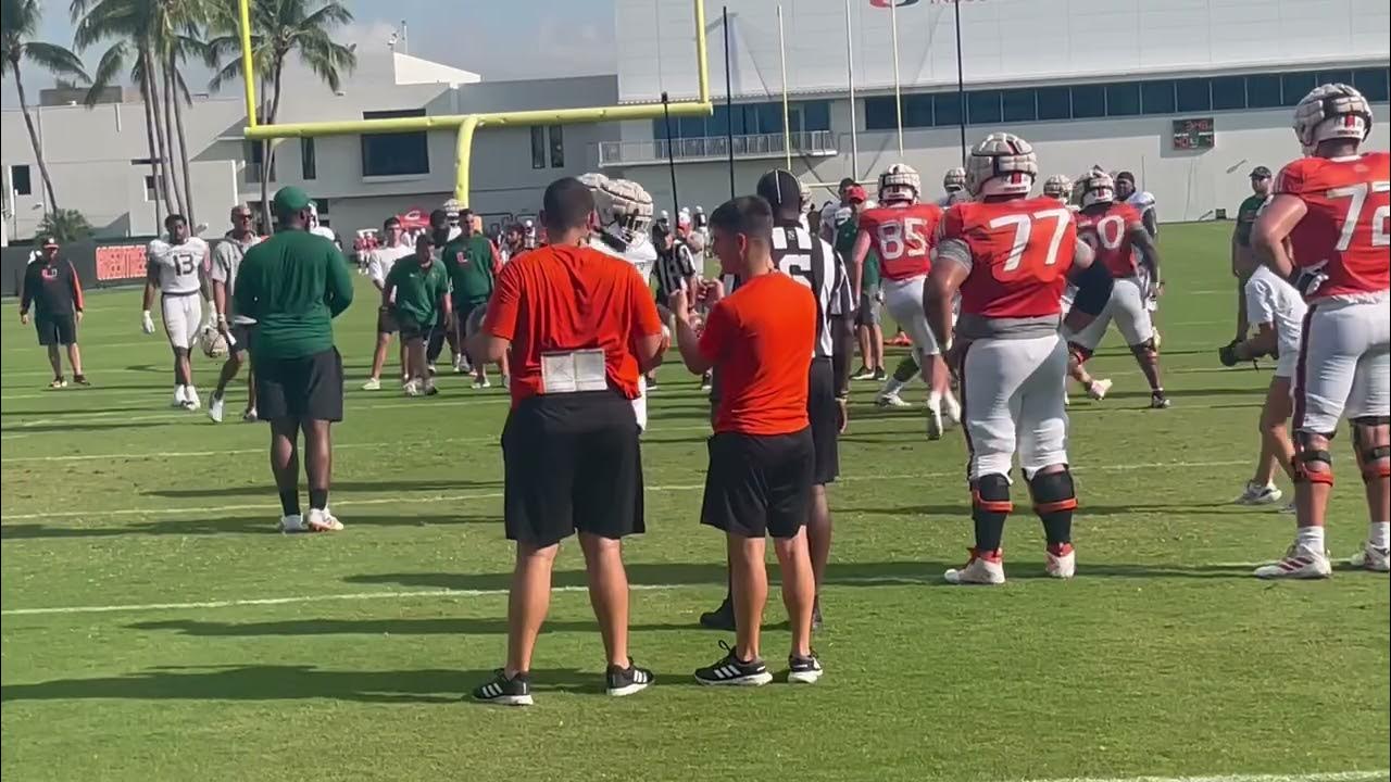 Miami Hurricanes Ol Vs Dl Drills March 30 Youtube